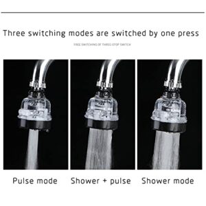 Kitchen Faucet Extender Rotating 360° Rotatable Anti-Splash Water Saving Faucet Nozzle Splash-Proof Faucet Pressurized Shower Water Saving Three Modes