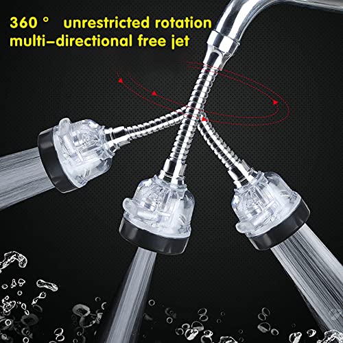 Kitchen Faucet Extender Rotating 360° Rotatable Anti-Splash Water Saving Faucet Nozzle Splash-Proof Faucet Pressurized Shower Water Saving Three Modes