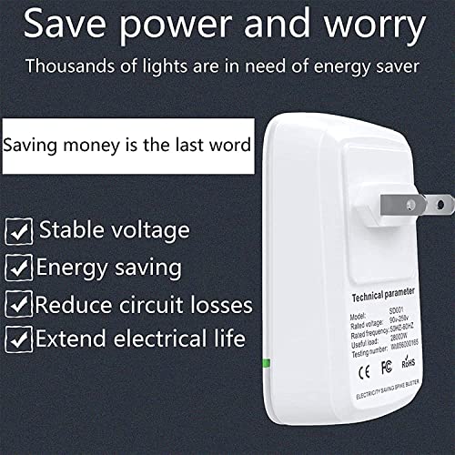 Power Saver Pro Power Saver Save Power, Smart Electricity Saving Box Electric US Plug for Household Office Market Device, High-Efficiency Smart Plug 90V-250V Pro Power Save Device (2 pcs)