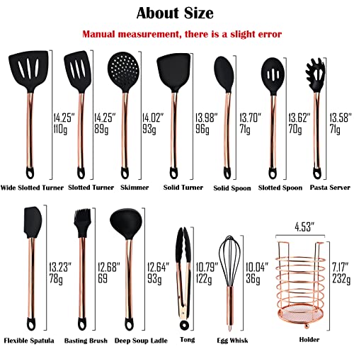 BRIIEC 1pc Black & Copper Silicon Basting Brushes, Heat Resistant Stainless Steel Handle Pastry Brushes, Spread Oil Butter Sauce Marinades. Perfect for Sauce BBQ Grill Baking Cooking