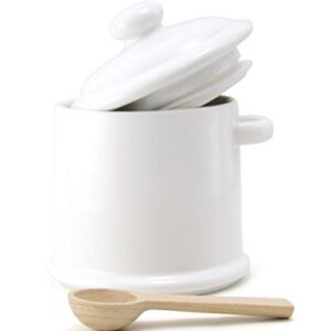 ZEROJAPAN CP-05S WH Canister S with Wooden Spoon, W 4.1 x D 3.7 x H 4.5 inches (105 x 95 x 115 mm)