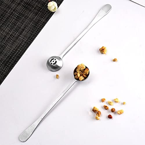 Stainless Steel Olive Spoon Serving Spoon with Drain Hole Cherry Spoon Serving Tools Pickle Spoons for Containers Canisters