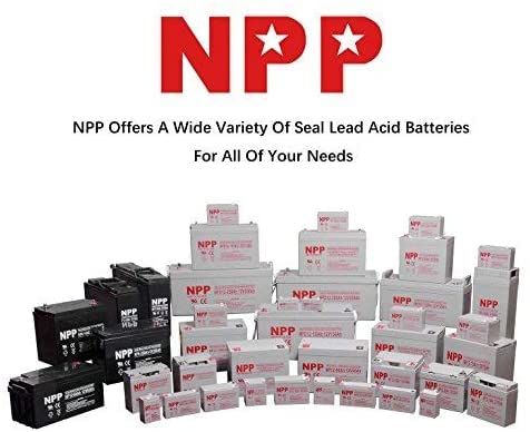 NPP NPD12-40Ah (2 Pcs) 12V 40AH 12Volt Rechargeable AGM Deep Cycle SLA Battery Button Style Terminals in Series 24V 36V 48V Wheelchair,PV Solar Panels Bat-Caddy X3R Golf Caddy