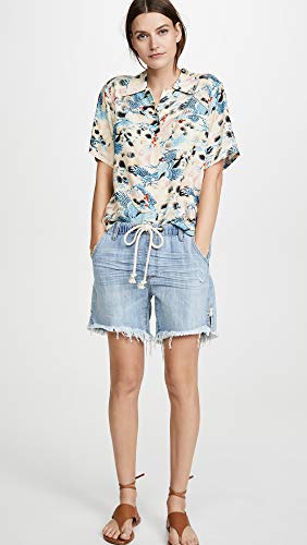 One Teaspoon Women's Hustler Shabbies Boyfriend Shorts, Hustler, Blue, XS