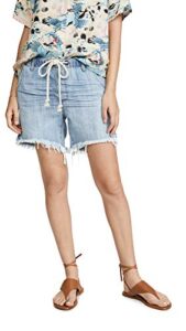 one teaspoon women’s hustler shabbies boyfriend shorts, hustler, blue, xs