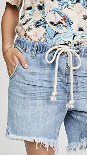 One Teaspoon Women's Hustler Shabbies Boyfriend Shorts, Hustler, Blue, XS