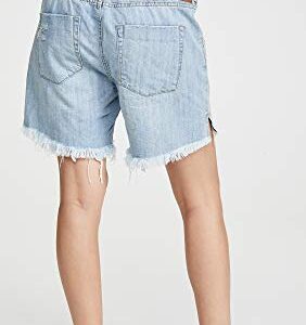 One Teaspoon Women's Hustler Shabbies Boyfriend Shorts, Hustler, Blue, XS