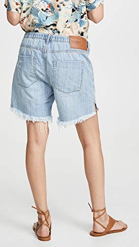 One Teaspoon Women's Hustler Shabbies Boyfriend Shorts, Hustler, Blue, XS