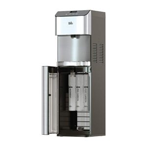 Brio Moderna UV Self Cleaning Bottleless Water Cooler Dispenser with Filtration & Avalon Stainless Steel Adjustable Pull Type Cup Dispenser, 4-10 oz Cups, Dent Proof, Fingerprint Resistant