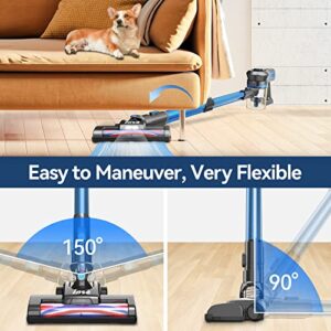 INSE Cordless Vacuum Cleaner, 6-in-1 Powerful Stick Vacuum, Rechargeable Vacuum Cleaner with 2200mAh Battery Up to 45 Mins Runtime, Lightweight Handheld Vacuum for Home Hard Floor Carpet Pet Hair-N6S