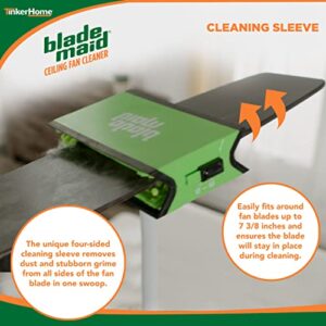 Blade Maid Ceiling Fan Cleaner- Cleaning Tool with 3 Foot Extendable Pole, Cleaning Head, Reusable Fiber Duster, & Flexible Brush