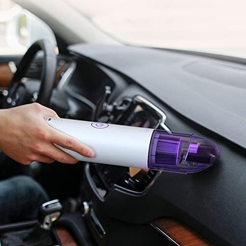 GOWENIC Cordless Vacuum Cleaner, Portable Car Vacuum Cleaner, Noise Canceling Inflatable Dual Use Mini Powerful Handheld Wireless Cleaner for Dust Pet Hair Dirt Home Car