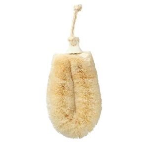 japanese tawashi soft bath scrub – sisal fiber body brush with rope handles – product of japan