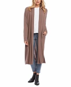 karen kane women’s duster, mushroom, x-small