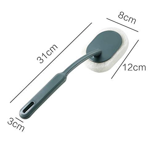 Toilet Brush and Holder Set, Toilet Brush Strong Decontamination Bath Brush Long Handle Durable Sponge Tiles Brush Toilet Fish Tank Cleaning Brush Household Clean Tools Bathroom Toilet Brush Bathroom