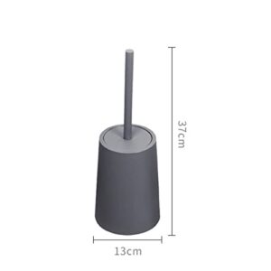 Toilet Brush Vacuum Toilet Dredge Suction Cup Deep Dredge Silicone No-Slip Long Plastic Handle and Flexible Bathroom Toilet Brush Holder Furniture (Color : Grey)