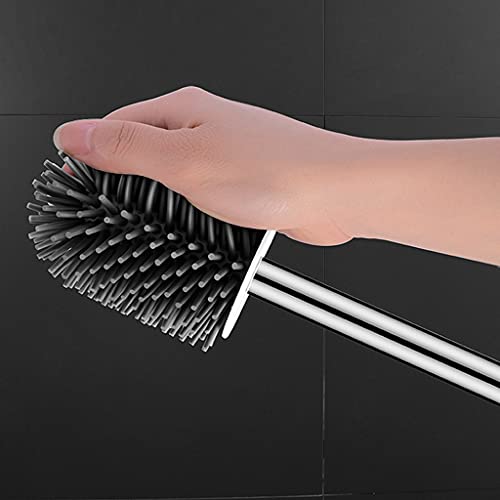 Toilet Brush Toilet Brush, Toilet Brush Holder Household Wall-Mounted Soft Hair Toilet Cleaning Brush Bathroom Long Handle Cleaning Brushes Set of bros Bathroom Accessories