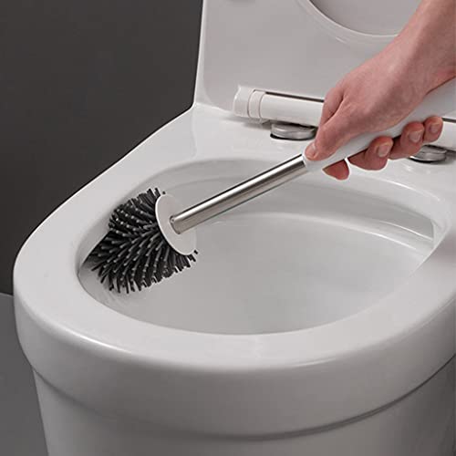 Toilet Brush Toilet Brush, Toilet Brush Holder Household Wall-Mounted Soft Hair Toilet Cleaning Brush Bathroom Long Handle Cleaning Brushes Set of bros Bathroom Accessories