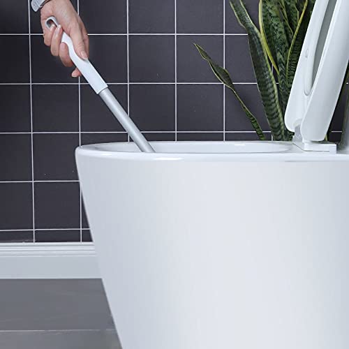 Toilet Brush Toilet,Toilet Brush,Bathroom Brush,Bathroom Cleaning Drainable Toilet Brush Holder Wall Mounted Toilet Brush Toilet Cleaning Tools Bathroom Accessories (Color : TPR Brush Head)