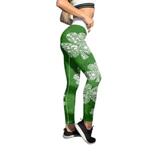 pilates running pants skinny women’s good luck paddystripes pants leggings for yoga pants 1x yoga pants for women plus size (green, xxl)