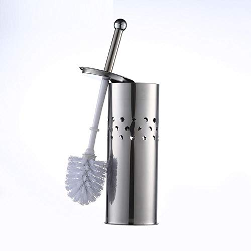 ZAAHH Toilet Bowl Brush Chrome WC Durable Stainless Steel Toilet Bowl Brush Bathroom Cleaning Tool Holder with Base Toilet Brush Home Toilet Cleaning Brush