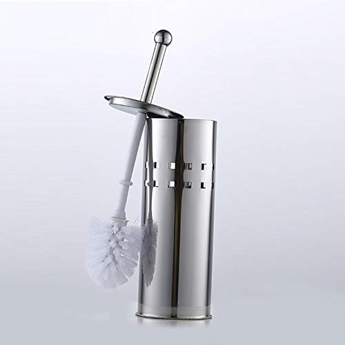 ZAAHH Toilet Bowl Brush Chrome WC Durable Stainless Steel Toilet Bowl Brush Bathroom Cleaning Tool Holder with Base Toilet Brush Home Toilet Cleaning Brush