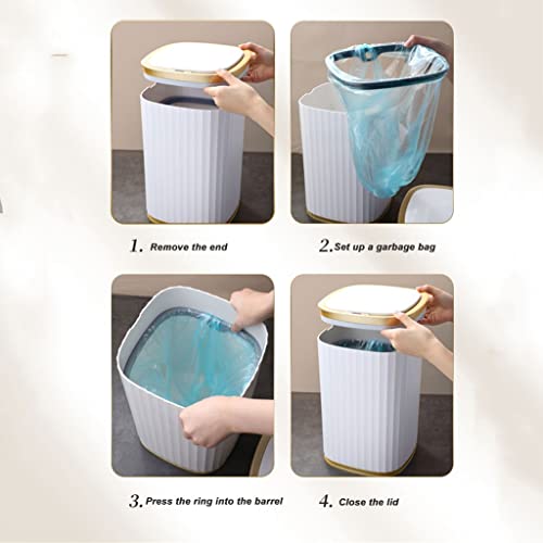 WENLII Smart Sensor Garbage Bin Kitchen Trash Can Best Automatic Induction Waterproof Bin with Lid 12/15L (Size : 12L)