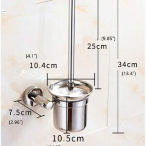 Toilet Brush Toilet, Toilet Brush Holder Toilet Brush and Holder Wall-Mounted Toilet Brush and Holder Stainless Steel Toilet Brush Set Bathroom Toilet Long ma Bathroom Accessories