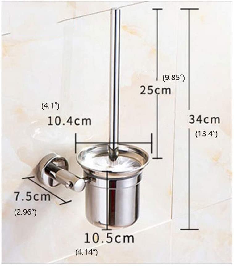 Toilet Brush Toilet, Toilet Brush Holder Toilet Brush and Holder Wall-Mounted Toilet Brush and Holder Stainless Steel Toilet Brush Set Bathroom Toilet Long ma Bathroom Accessories