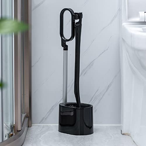 Toilet Brush and Holder Toilet Brush Toilet Bowl Brush and Holder for Bathroom Cleaning Toilet Brush with Quick Drying Holder (Black)