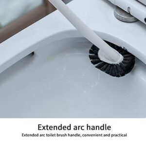 Toilet Brush and Holder Toilet Brush Toilet Bowl Brush and Holder for Bathroom Cleaning Toilet Brush with Quick Drying Holder (Black)