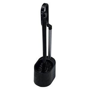 Toilet Brush and Holder Toilet Brush Toilet Bowl Brush and Holder for Bathroom Cleaning Toilet Brush with Quick Drying Holder (Black)