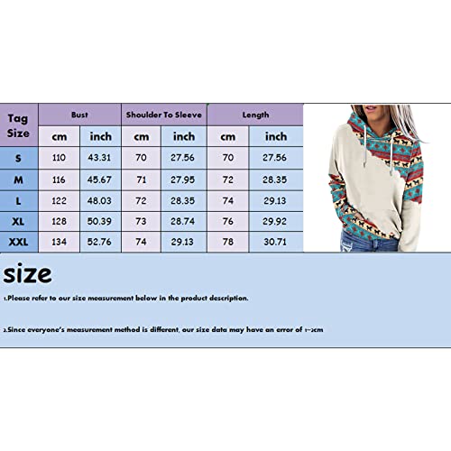 Hoodies For Women Fall Casual Loose Plus Size Top Sweatshirt Fashion Print Long Sleeve Shirt Pullover With Pock Stocking Gift (Green, L)