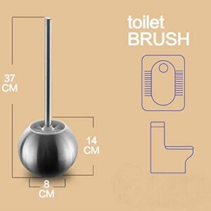 Toilet Brush Toilet, Stainless Steel Toilet Bowl Brush Toilet Bowl Brush Toilet Brush Holder with Base Toilet Brush Set Cleaning Brush do Bathroom Accessories