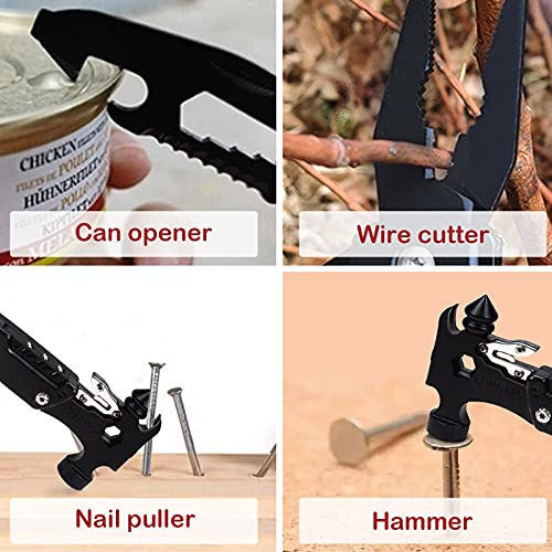 Multitool Hammer,Gift for Men, Father's Day Unique Gift from Son Daughter，Christmas Presents Stocking Stuffers for Men Husband Boyfriend, 14 in 1 Camping Gear Multi Tool, Camping Gadgets Accessories