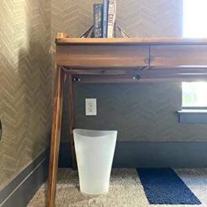 Rubbermaid Spa Works Vanity Wastebasket/Trash Bin, 9-Quart/2.25 Gallon, Clear, Small Plastic Garbage Can Fits Under Desk/Sink/Cabinet, Best Use for Home/Bathroom/Office/Laundry/Dorm Room