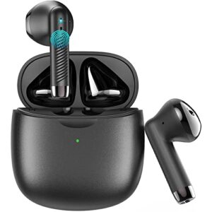 wireless earbuds, bluetooth 5.3 earbuds stereo bass, bluetooth headphones in ear noise cancelling mic, earphones ip7 waterproof sports, 32h playtime usb c mini charging case ear buds for android ios