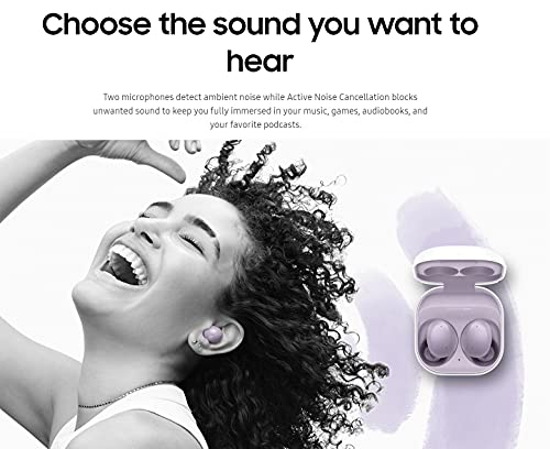 SAMSUNG Galaxy Buds2 True Wireless Earbuds Noise Cancelling Ambient Sound Bluetooth Lightweight Comfort Fit Touch Control, International Version (Graphite)