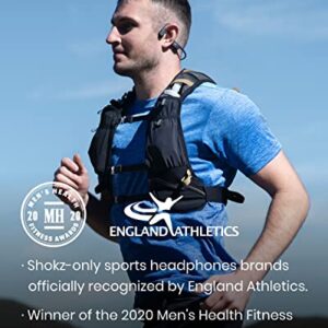 SHOKZ OpenRun (AfterShokz Aeropex) - Open-Ear Bluetooth Bone Conduction Sport Headphones - Sweat Resistant Wireless Earphones for Workouts and Running - Built-in Mic, with Headband