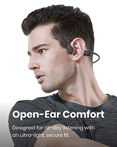 SHOKZ OpenRun (AfterShokz Aeropex) - Open-Ear Bluetooth Bone Conduction Sport Headphones - Sweat Resistant Wireless Earphones for Workouts and Running - Built-in Mic, with Headband