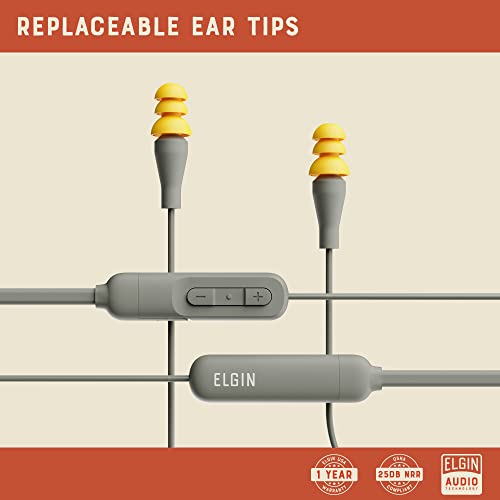 Elgin Ruckus Discord Bluetooth Earplug Earbuds | OSHA Compliant Wireless Noise Reduction in-Ear Headphones : Isolating Ear Plug Earphones