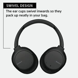 Sony Noise Cancelling Headphones WHCH710N: Wireless Bluetooth Over the Ear Headset with Mic for Phone-Call, Black