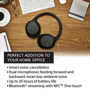 Sony Noise Cancelling Headphones WHCH710N: Wireless Bluetooth Over the Ear Headset with Mic for Phone-Call, Black