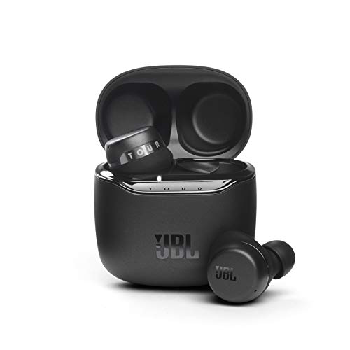 JBL Tour PRO+ TWS True Wireless Bluetooth Earbuds, Noise Cancelling, up to 32H Battery, 3 mics, Wireless Charging, Google Assistant and Alexa Built-in (Black)