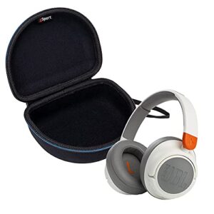 jbl jr 460nc kids over-ear wireless noise cancelling headphone bundle with gsport case (white)