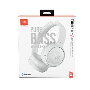 JBL Tune 510BT: Wireless On-Ear Headphones with Purebass Sound - White