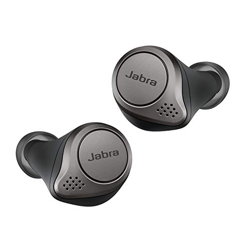 Jabra Elite 75t– True Wireless Earbuds with Charging Case, Titanium Black – Active Noise Cancelling Bluetooth Earbuds with a Comfortable, Secure Fit, Long Battery Life, Great Sound