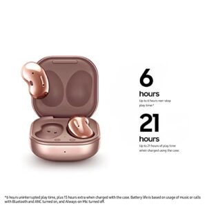 Samsung Galaxy Buds Live ANC TWS Open Type Wireless Bluetooth 5.0 Earbuds for iOS & Android, 12mm Drivers, International Model - SM-R180 (Buds Only, Mystic Bronze)