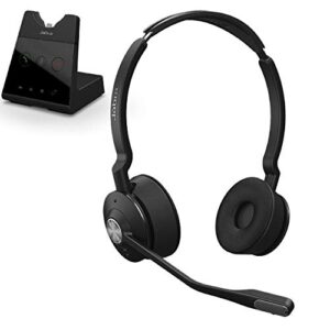 jabra engage 65 wireless headset, stereo – telephone headset with industry-leading wireless performance, advanced noise-cancelling microphone, call center headset with all day battery life