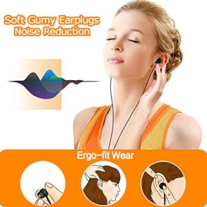 MAXROCK Sleep Earplugs - Noise Isolating Ear Plugs Sleep Earbuds Headphones with Unique Total Soft Silicone Perfect for Insomnia, Side Sleeper, Snoring, Air Travel, Meditation & Relaxation(Black)